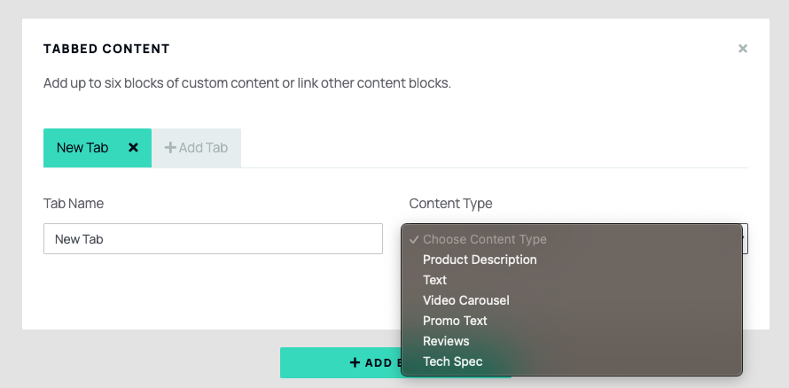 How do I add Tabbed Content?