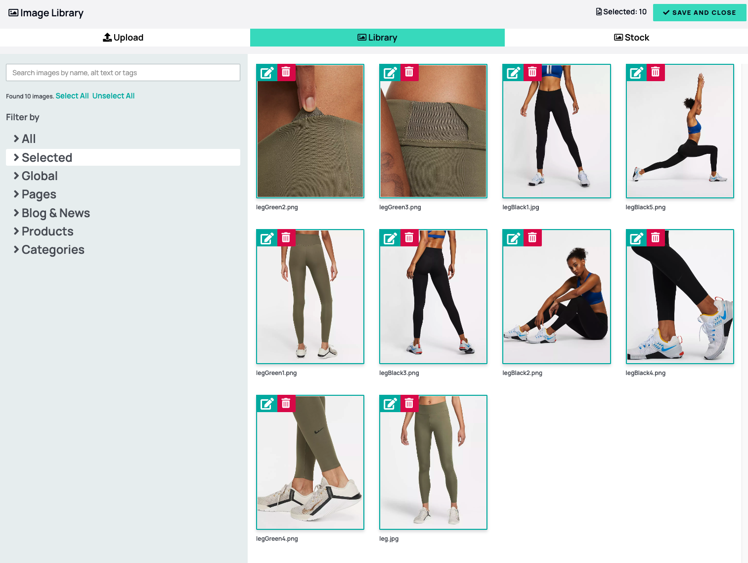 How do I navigate the Image Library?